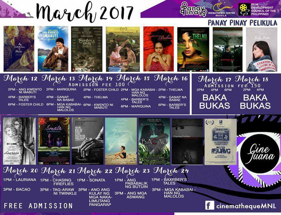 Cinematheque Centre Manila Unveils Schedule Of "Panay Pinay Pelikula ...