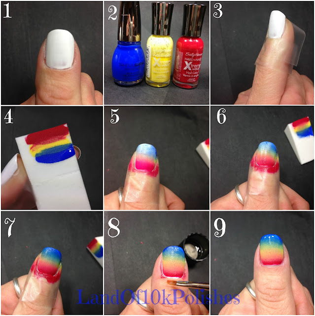 Land of Ten Thousand Polishes: Sponge gradient mini tutorial