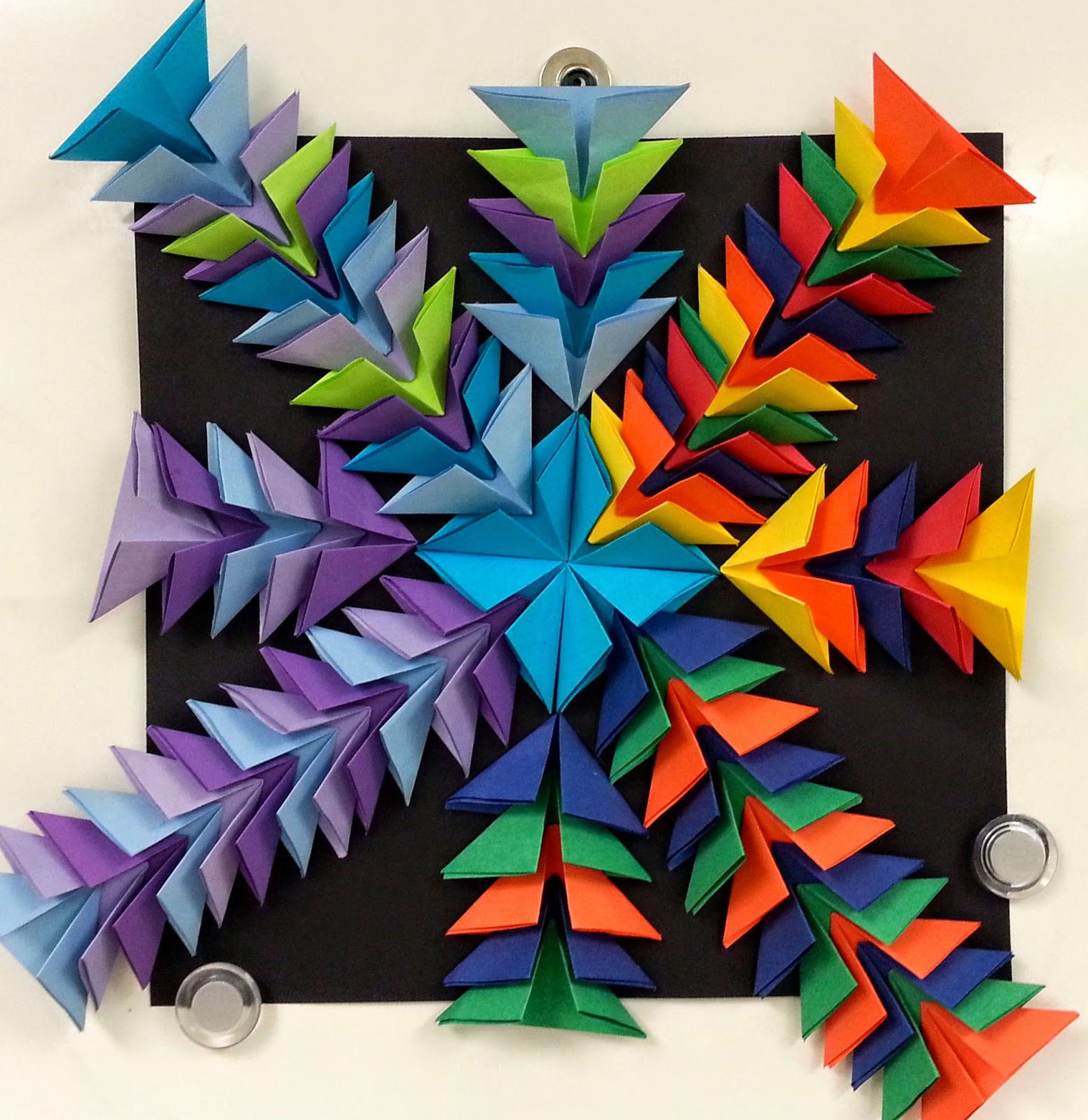 More Radial Paper Relief Sculptures (4th) - Art with Mrs. Nguyen