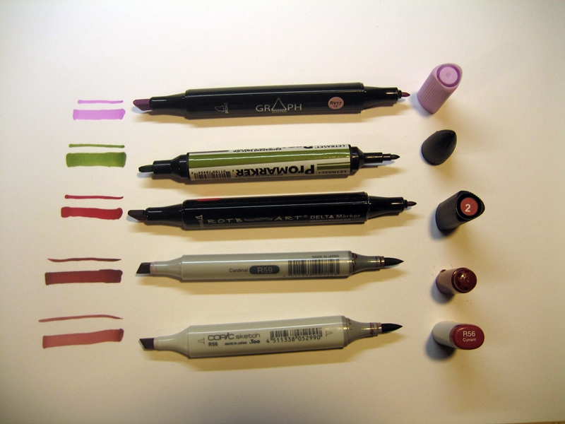 Atelier Aquarellzauber Blog: Delta Marker Test und Vergleich zu Copic ...