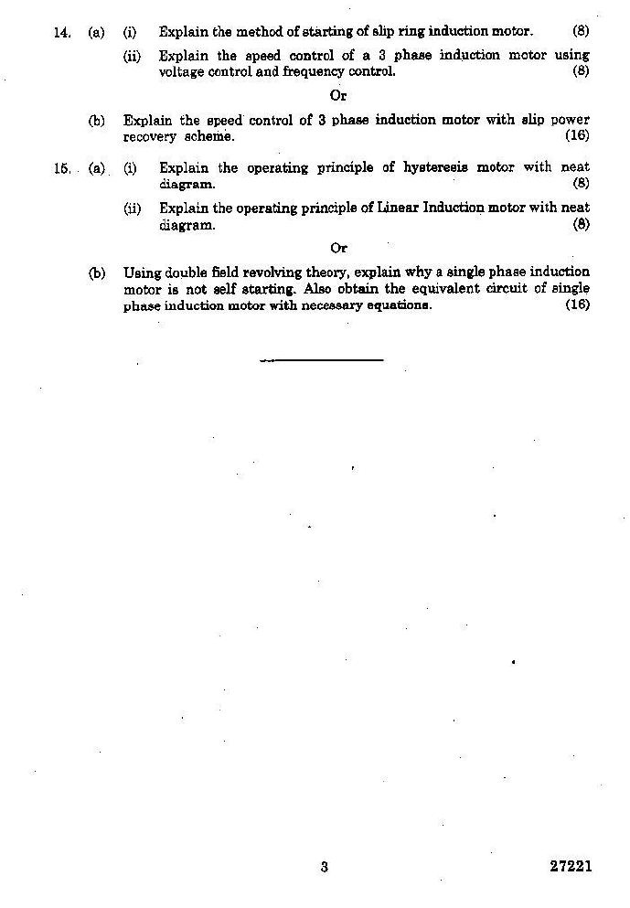EE6504 Electrical Machines II April May 2015 Question Paper ...