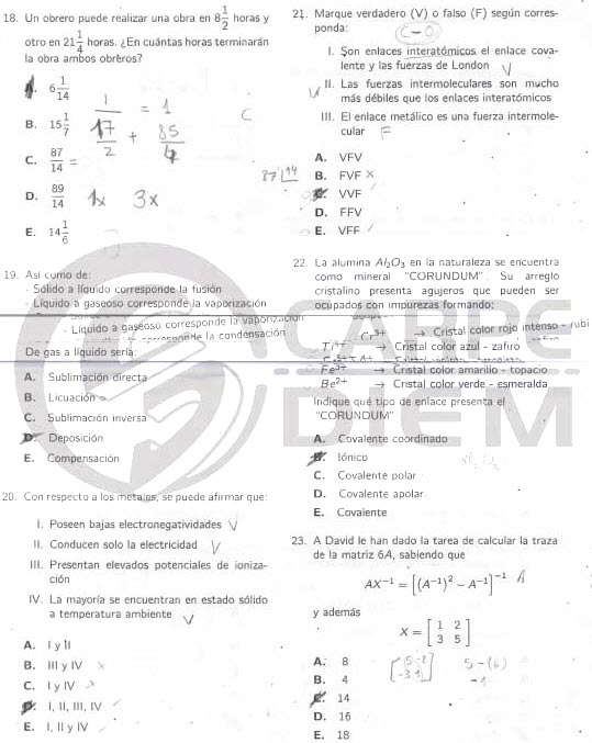 SOLUCIONARIO DEL EXAMEN DE ADMISION UNSA 2020 - 2019 UNIVERSIDAD NACIONAL DE SAN AGUSTIN DE ...