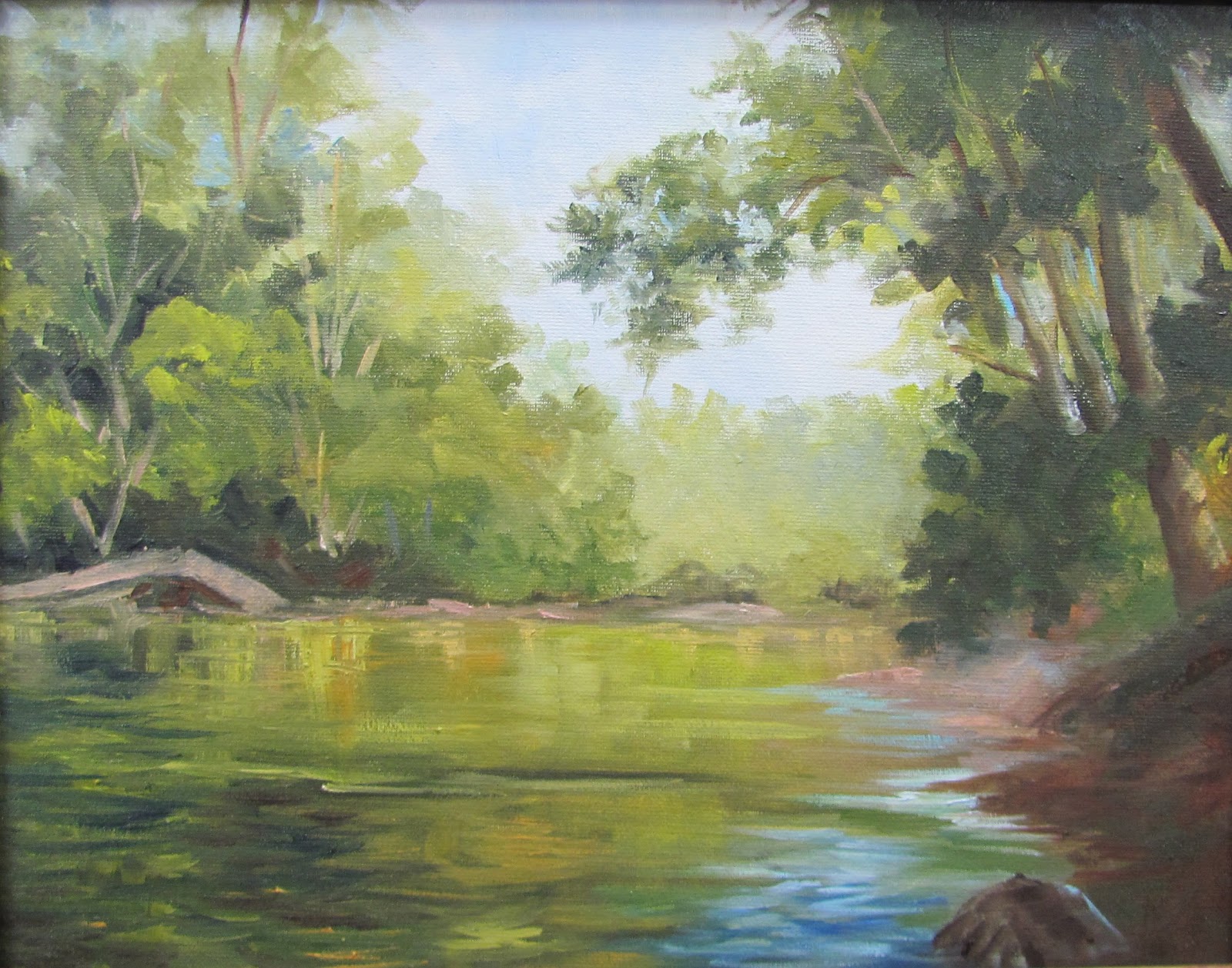 Landscape Artists International: Green Pond Landscape | Barbara ...