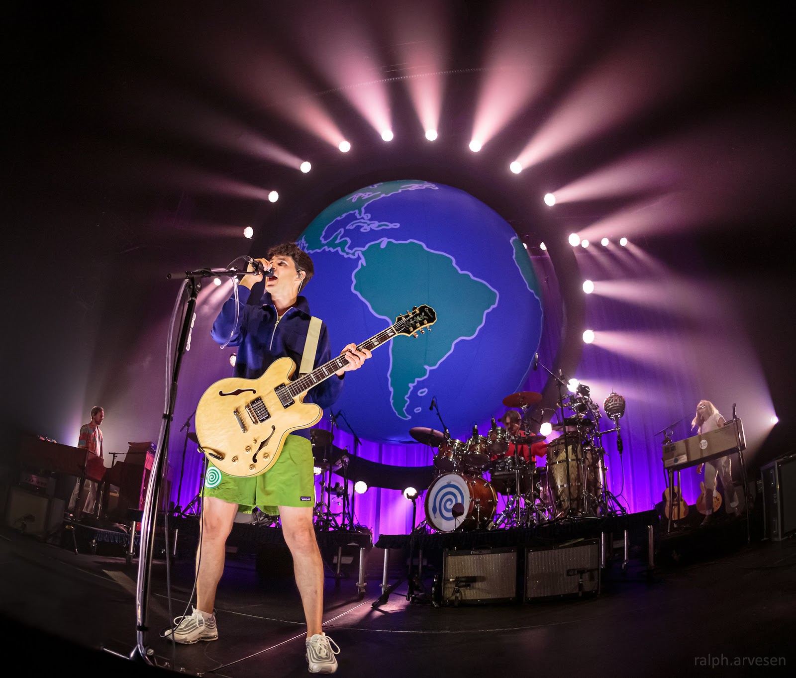 Vampire Weekend performing at the ACL Live Moody Theater in Austin, Texas