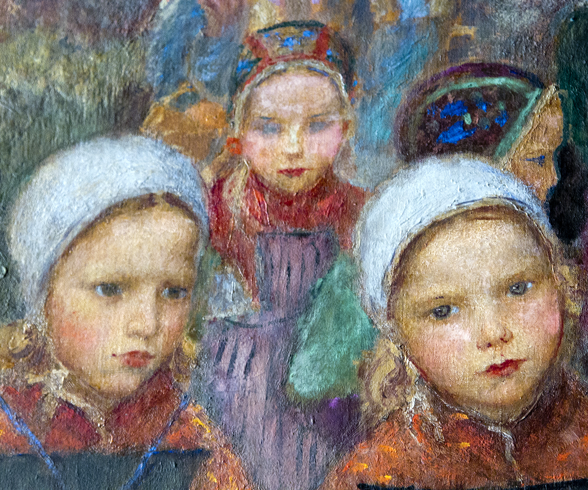 Retour d’école â Plougastel (Emile Wery) Arte-Paisaje