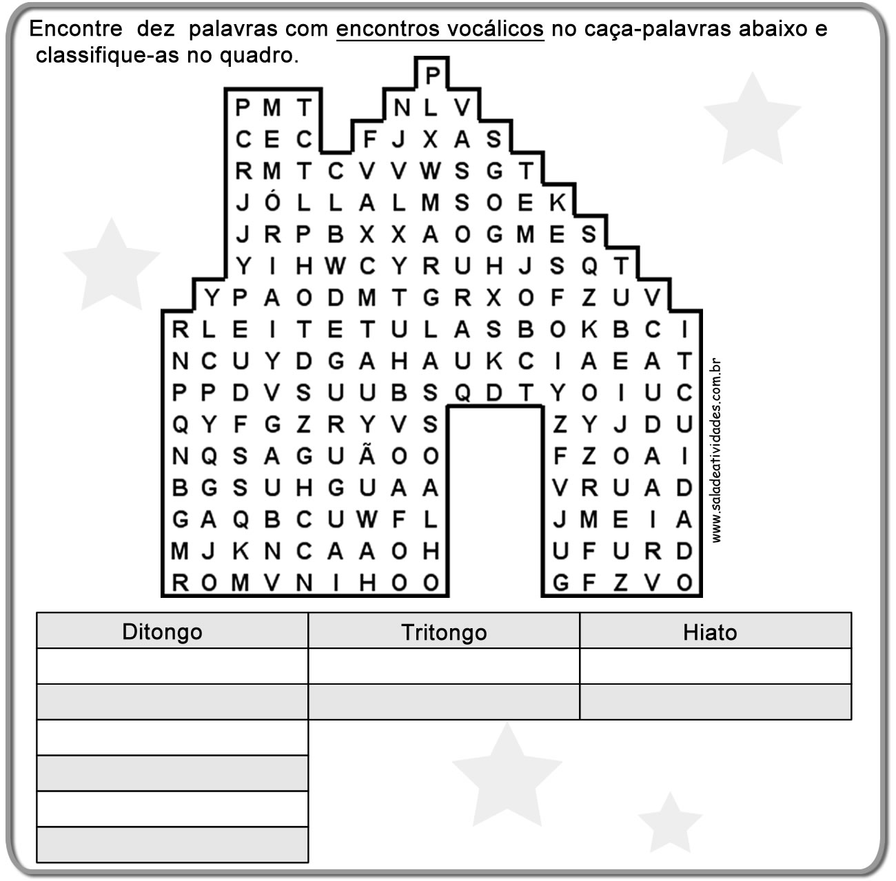 Exercícios De Ditongo Tritongo E Hiato - RETOEDU