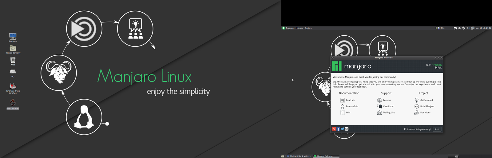 Gry-Linux: Manjaro mate