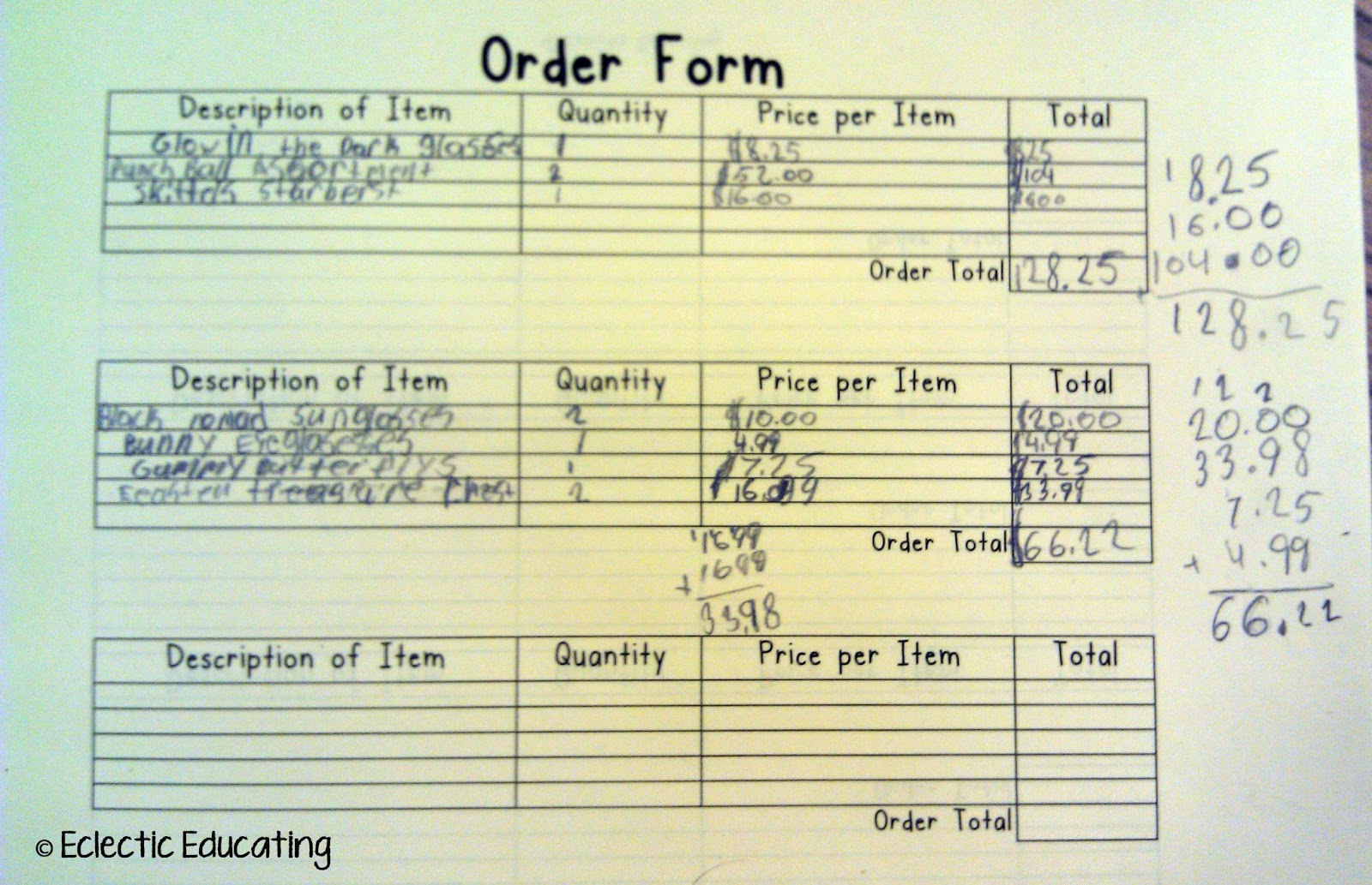 Eclectic Educating: Decimal Shopping!