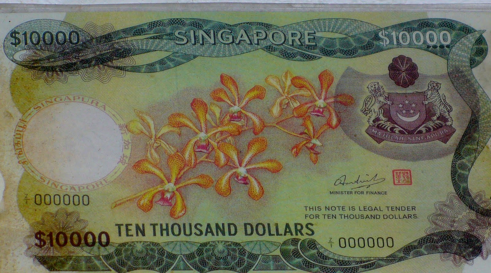 2printz: $10000 Orchid Reproduction note(SOLD)