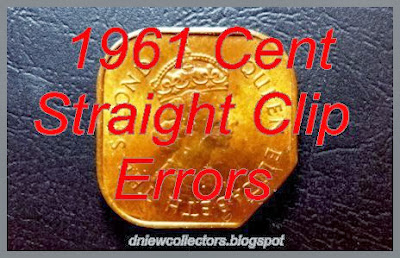 1961 CENT STRAIGHT CLIP ERRORS | Error coins