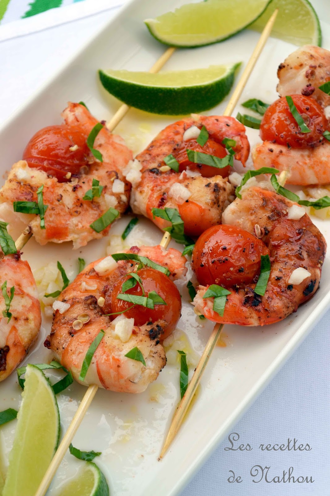 Ma cuisine au fil de mes idées...: Brochettes de gambas marinés au ...