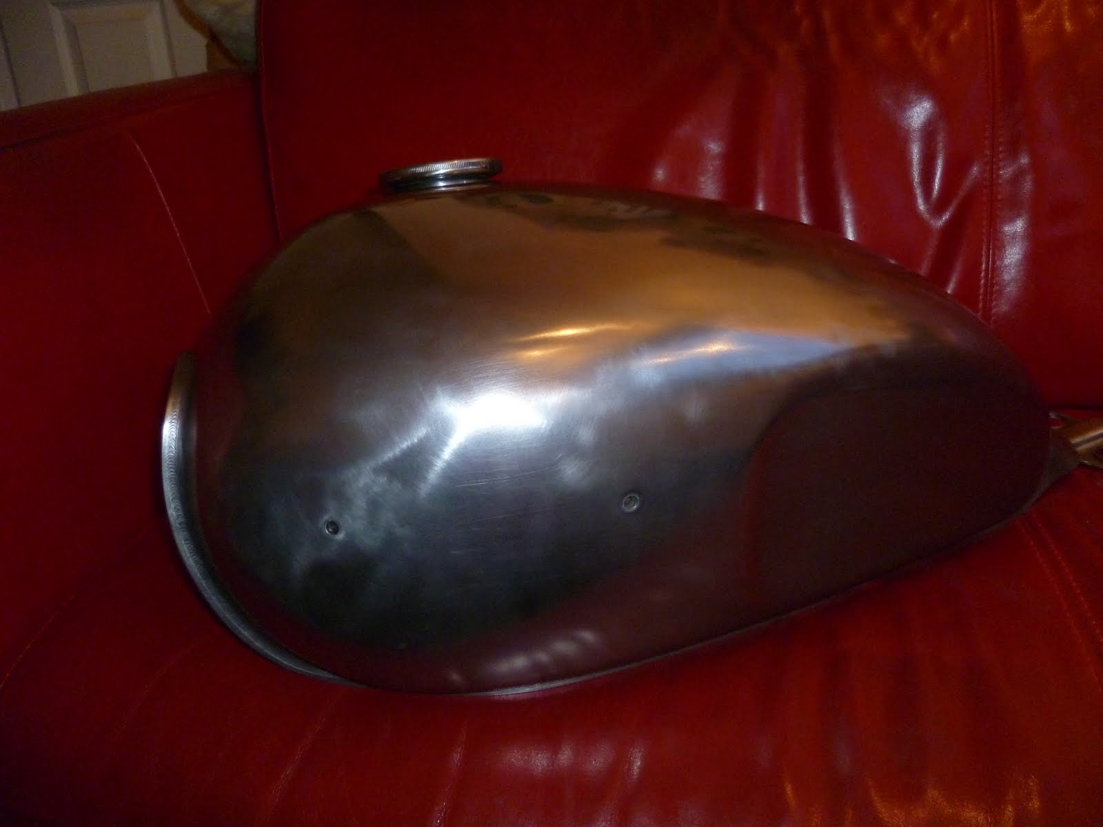 Stripping Paint Off Tank for Brushed Metal Look | Triumph Rat ...