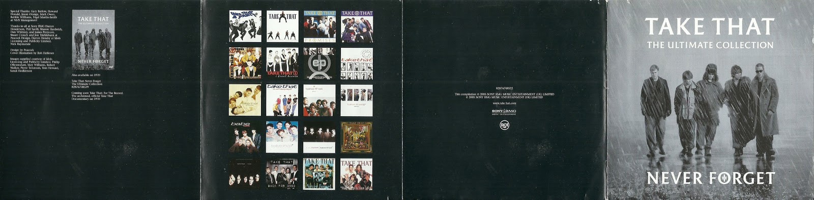 Encarte: Take That - Never Forget: The Ultimate Collection - Encartes Pop Encarte: Take That - Never Forget: The Ultimate Collection - Encartes Pop