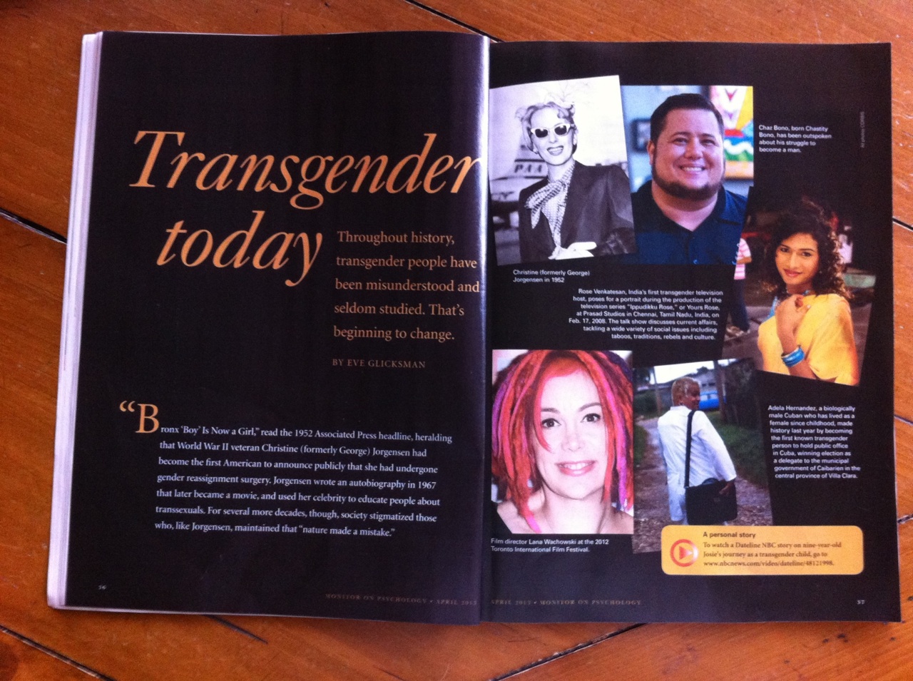 Women in Pop Culture : "Transgender Today"