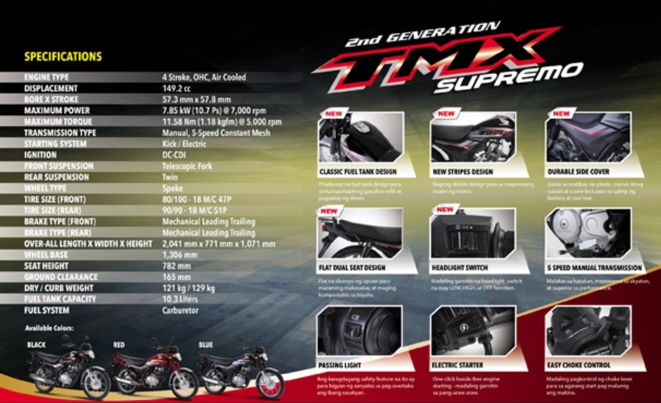 Honda Philippines launches 2nd Generation TMX Supremo