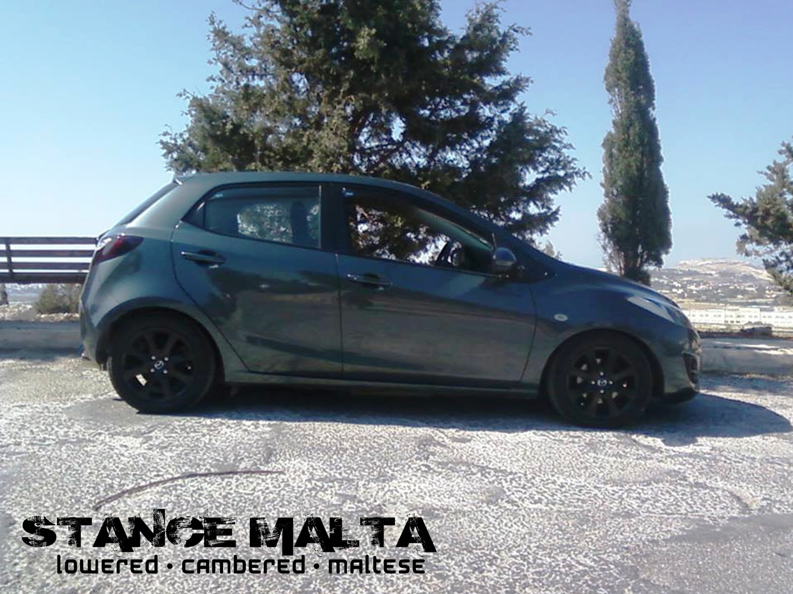 Stance Malta: Adrian Shaw's recently lowered Mazda 2 :) !