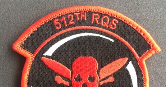 THE USAF RESCUE COLLECTION: USAF 512th RQS / Flying Skulls Patch