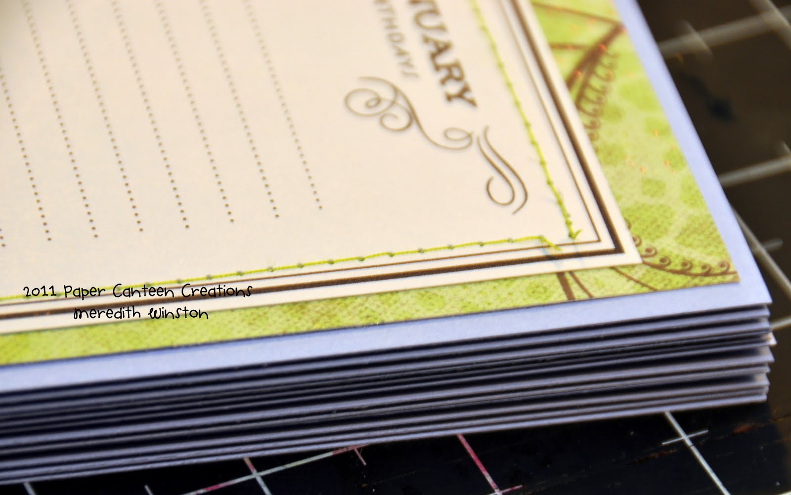 Paper Canteen Creations: Bombshell Tutorial - Perpetual Calendar