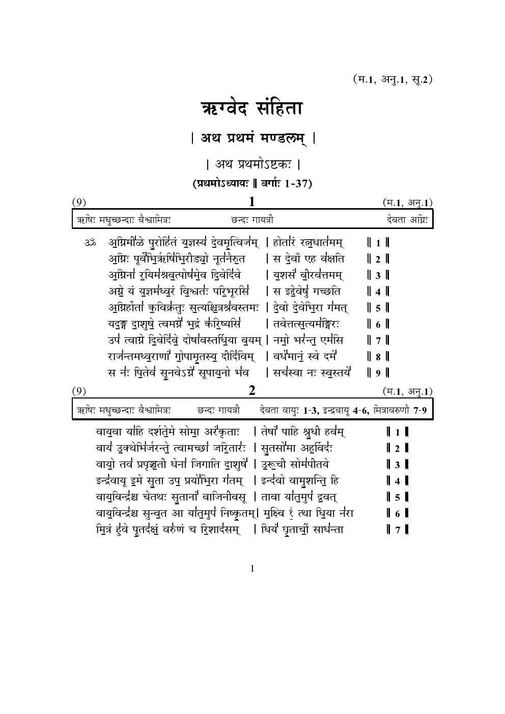 Rigveda ~ FOUR VEDAS