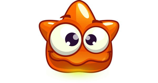 Orange Squishy Star | Symbols & Emoticons
