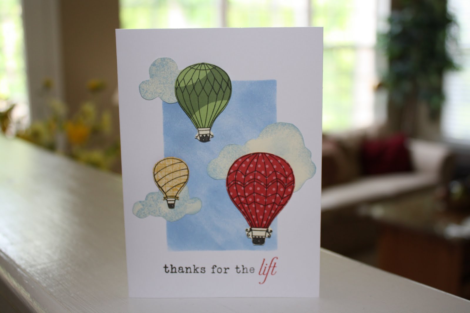 Risa's Pieces of Art: Hot Air Balloon Card