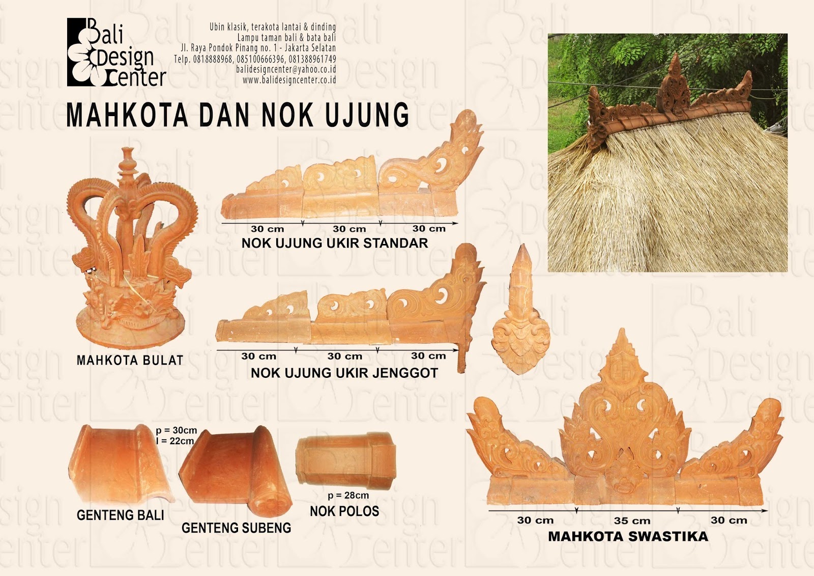 SUPPLIER MATERIAL BALI: MAHKOTA DAN NOK UJUNG