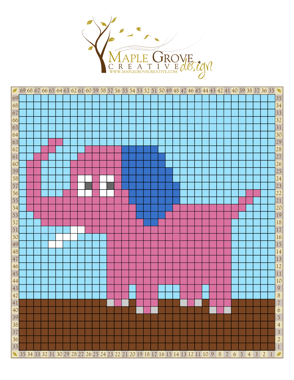 Freebie Friday - Elephant Graph | Maple Grove Creative Design