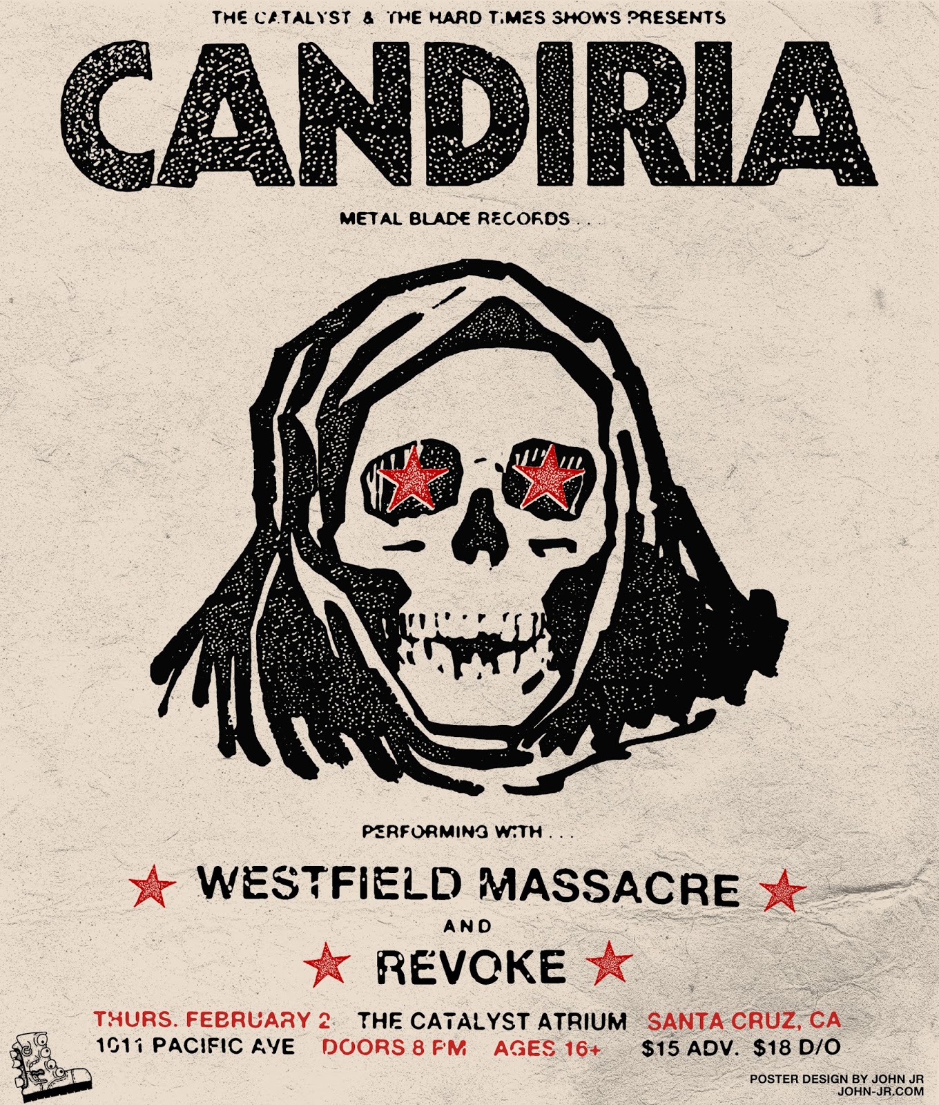 BANE SHOWS: CANDIRIA, WESTFIELD MASSACRE, REVOKE @ Catalyst Atrium 2/2/17