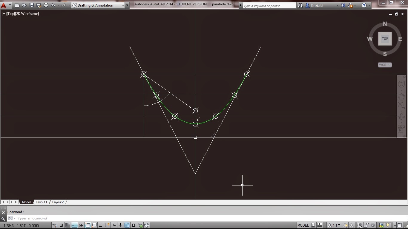 Processos de Computação: Aula de Desenho Técnico em CAD - Parábola