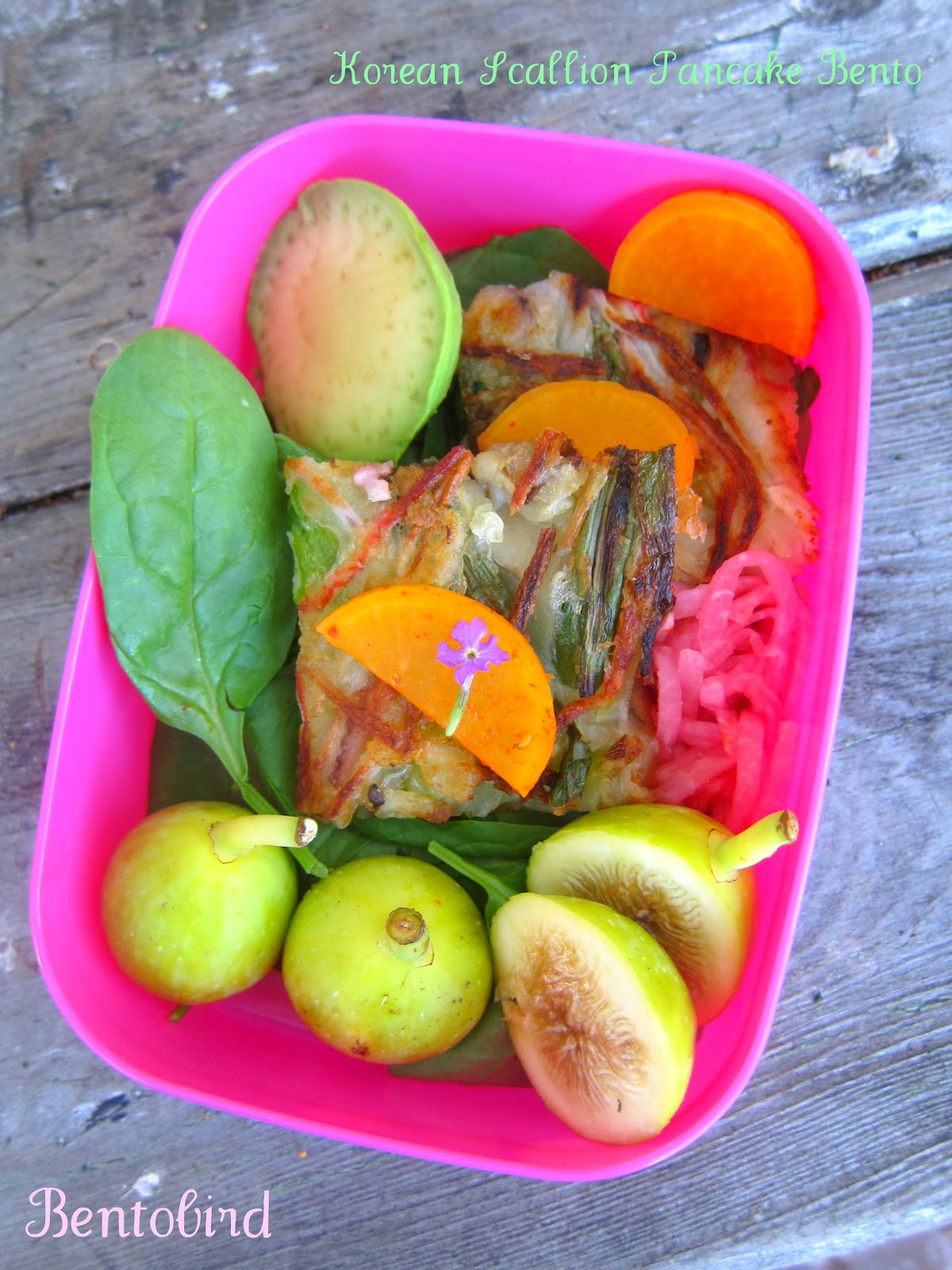 Bentobird: korean scallion pancake bento