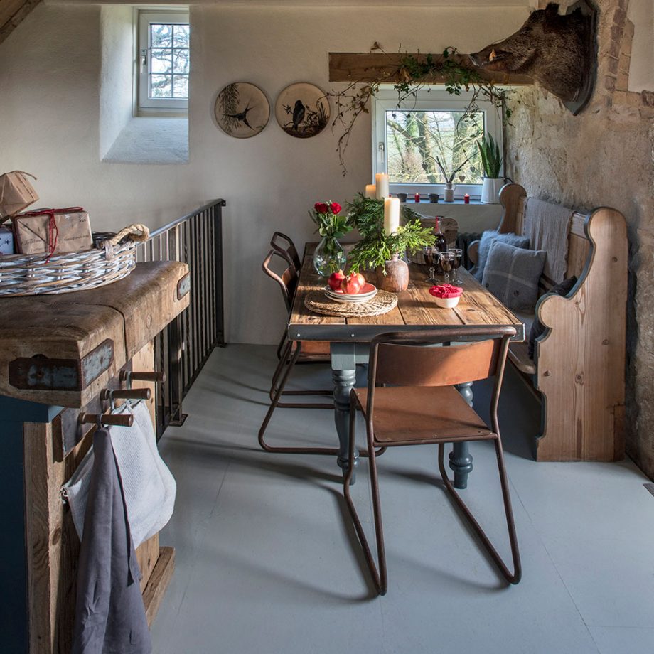 House in Cornwall, decorated in an authentic rustic style