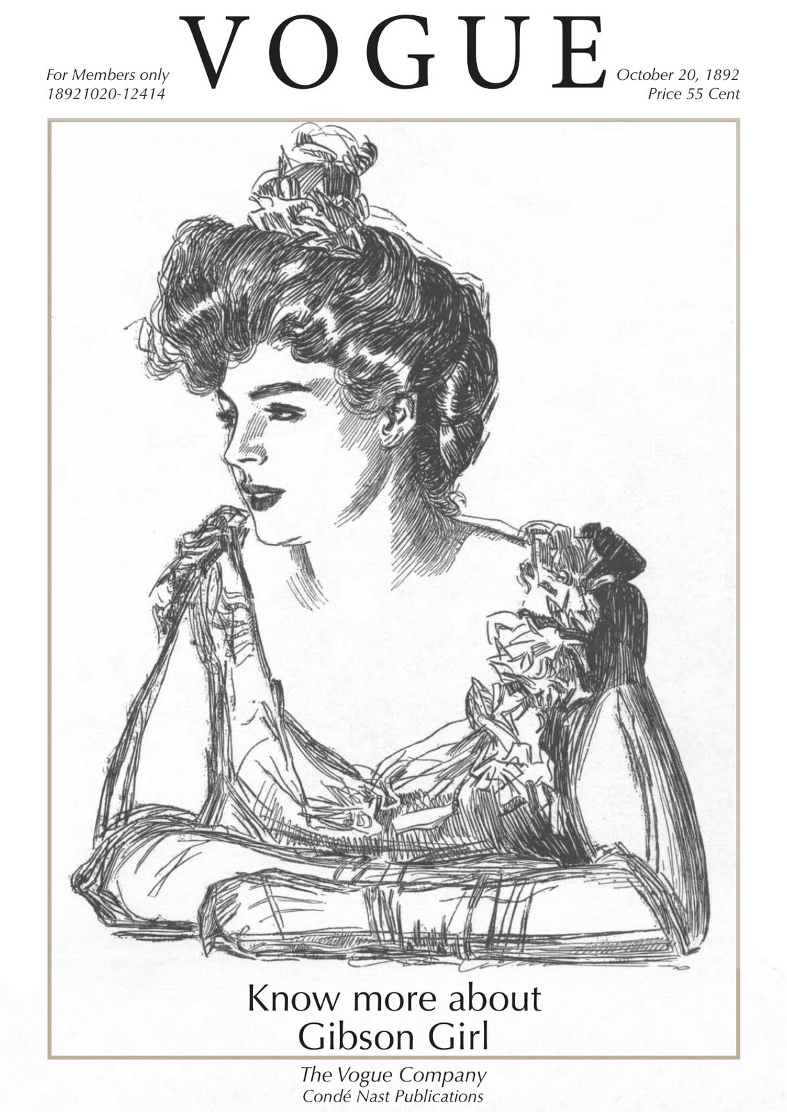 What I am and What I do: Magazine cover for first Vogue Magazine (concept)