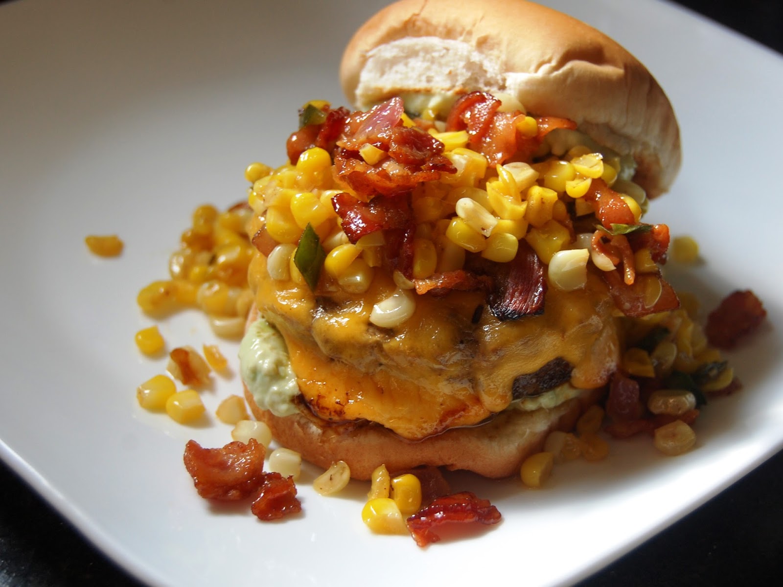 Cassie Craves: Burger and Fries Friday: Bacon Cheddar Burgers with Corn ...