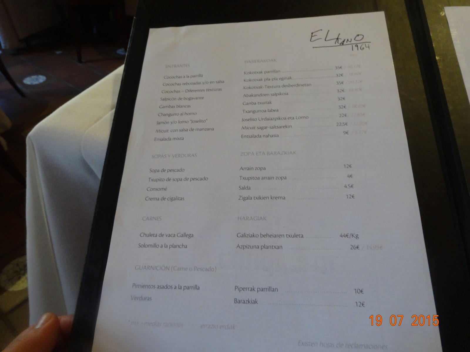 COCINAR ES UN SENTIMIENTO: RESTAURANTE ELKANO