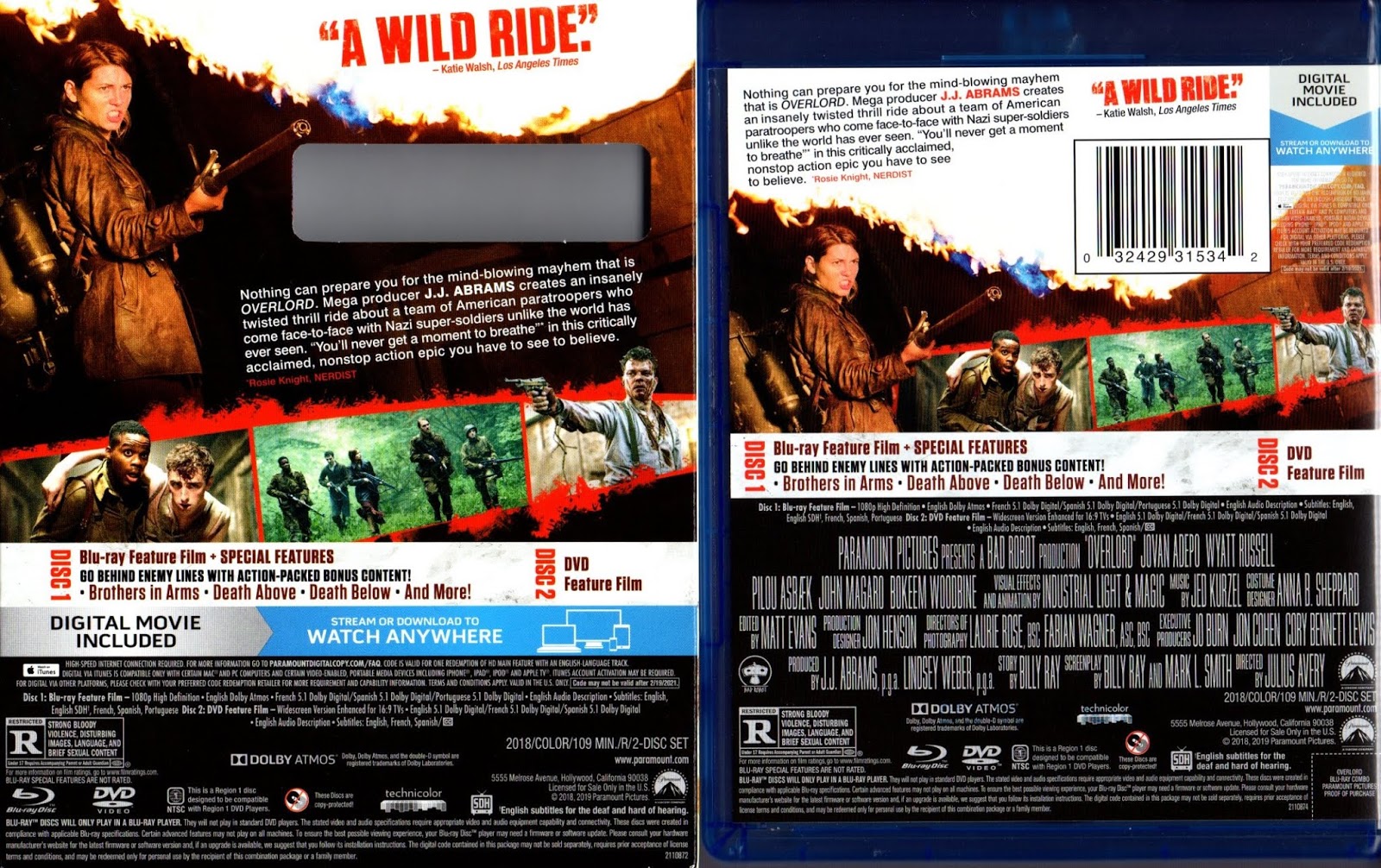 Overlord (Paramount) (Blu-ray + DVD + Digital) Blu-ray Review + Screenshots