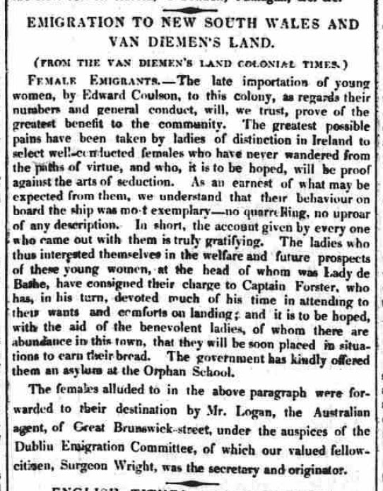 The EDWARD COULSON 1833