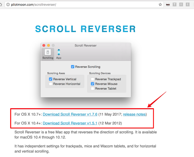 SonMan's IT BBS: Mac : 마우스 반전 프로그램 "SCROLL REVERSER"
