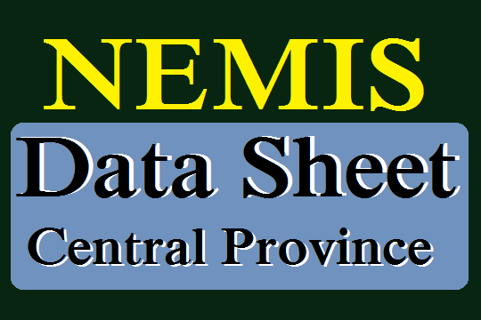 NEMIS - Data Sheet - Central Province - Teacher