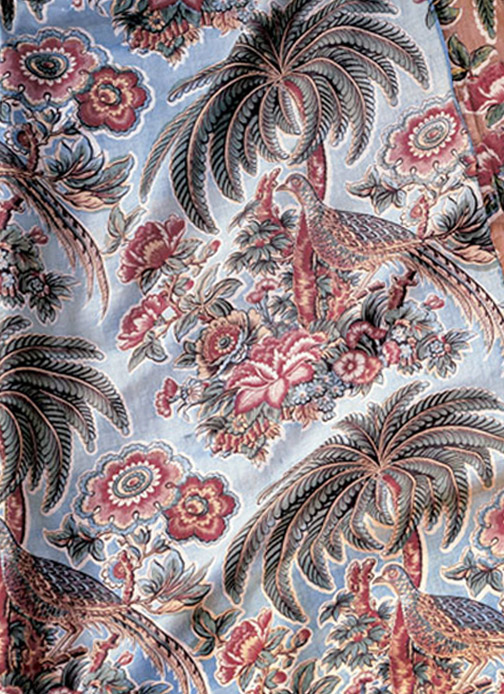 Barbara Brackman's MATERIAL CULTURE: Pheasant & Palm Chintz #2: Half ...