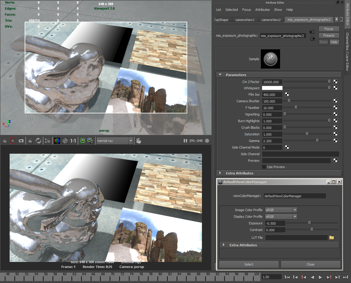 Asephei's CGI and VFX Blog: Maya - Full linear workflow for Viewport 2.0