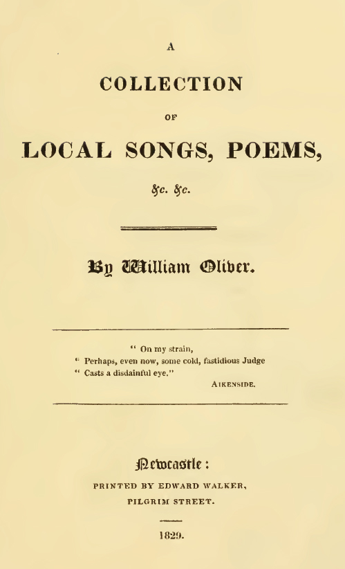 Steven Ball: A collection of local songs, poems, &c. &c. by William ...