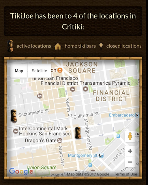 Joe's Tiki Hideaway: Personalized Critiki Maps