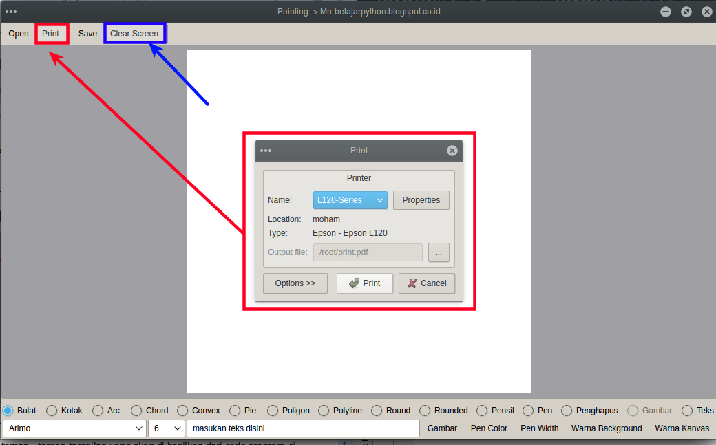 Aplikasi Menggambar PySide versi 13 ~ Belajar Python