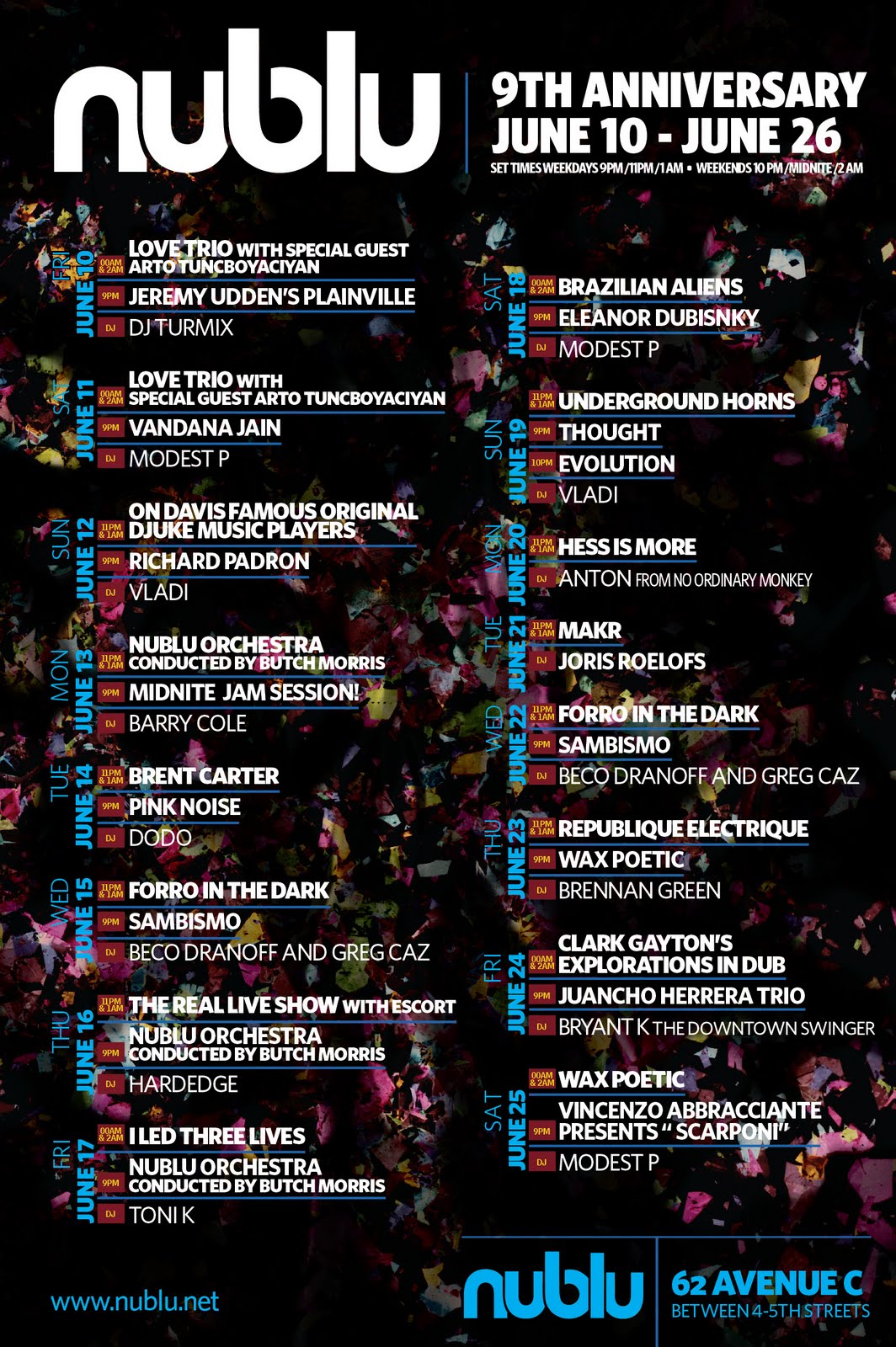 Kind of Nublu (Blog): NUBLU 9TH ANNIVERSARY