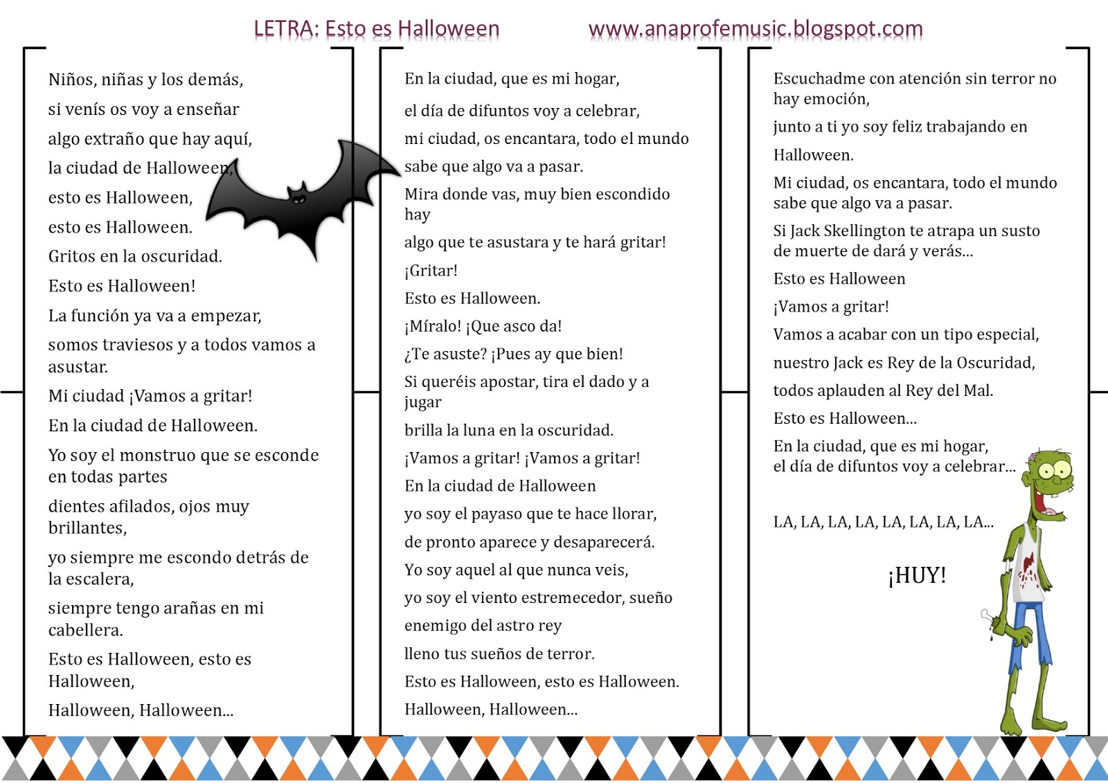 AnaProfeMusic: Canción: Esto es Halloween - This is Halloween Lyrics