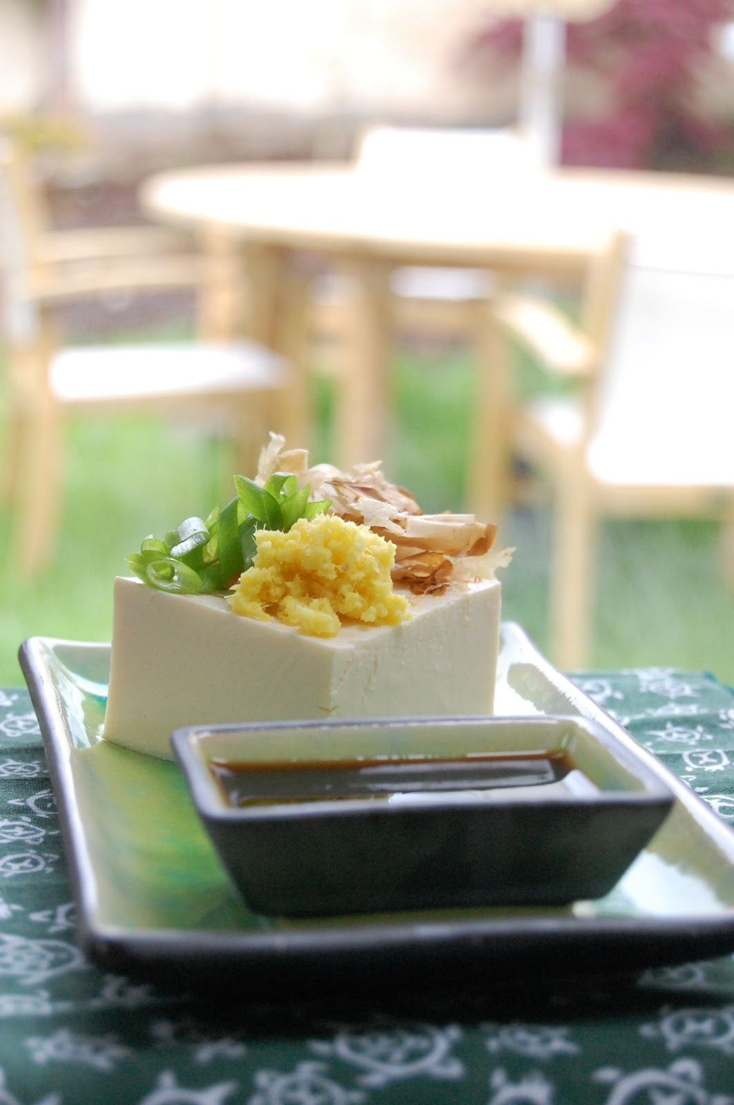 Fiona's Japanese Cooking: Hiyayakko- chilled tofu with grated ginger ...