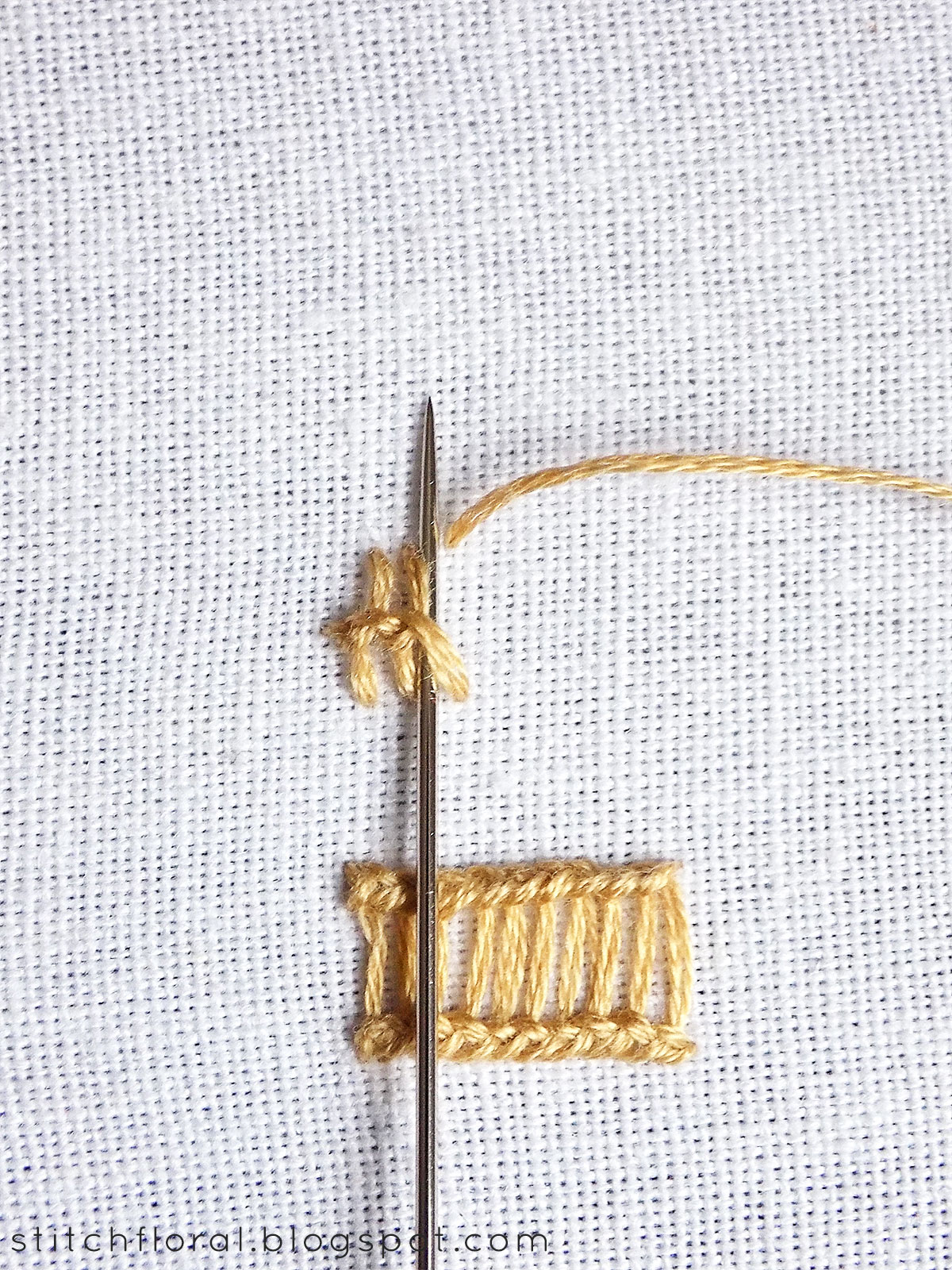 Ladder & Loop stitches tutorial - Stitch Floral