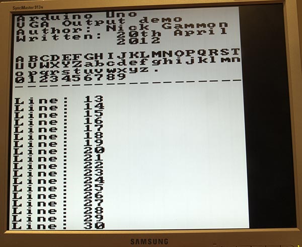Arduino Tehniq Arduino On Vga Display