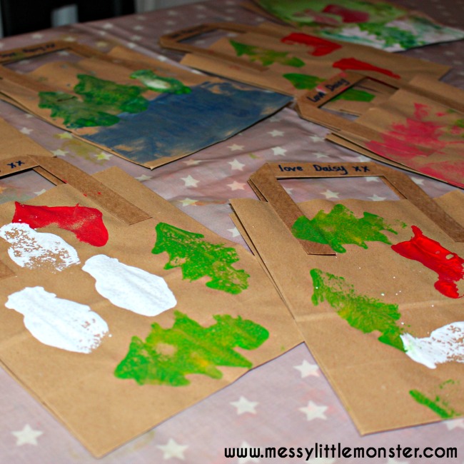 Homemade Christmas Gift Bags - Messy Little Monster