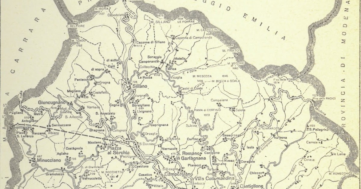 Garfagnana Tuscany Map